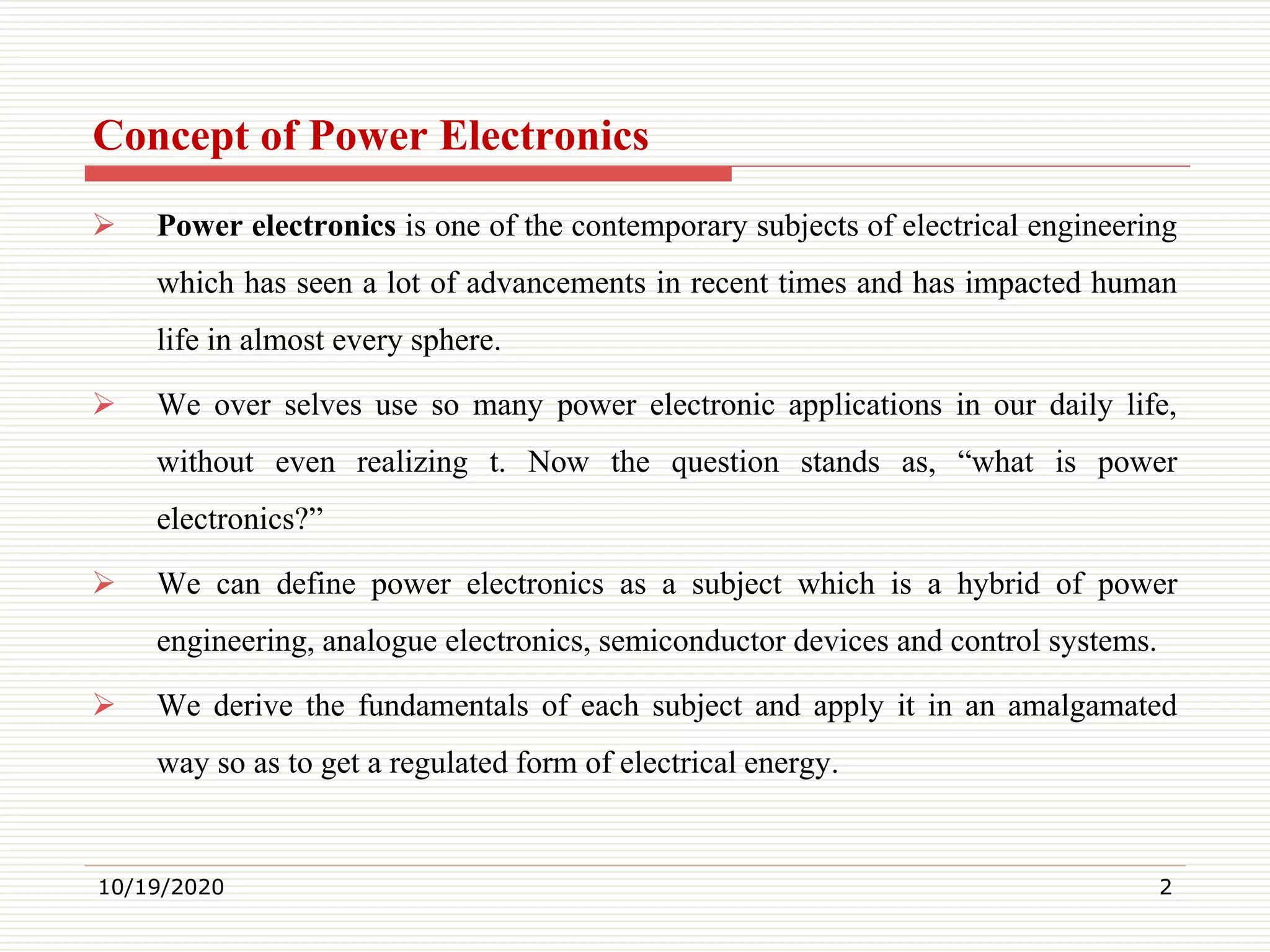 Concept of Power Electronics | PPT