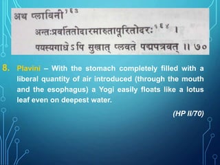 CONCEPT OF PRANAYAMA IN HATHAPRADIPIKA.ppt