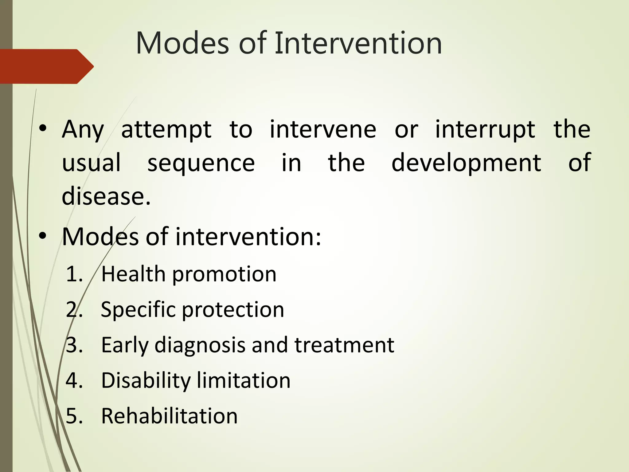 Concept of prevention and control of disease | PPTX