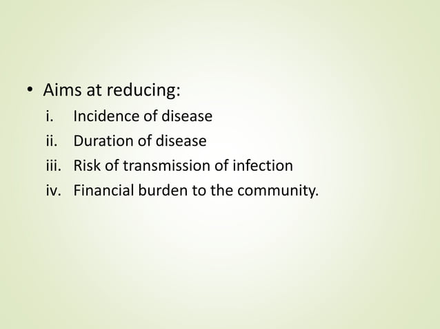 Concept of prevention and control of disease | PPTX | Infectious ...