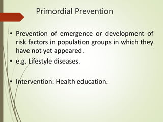 Concept of prevention and control of disease | PPTX