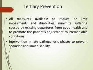 Concept of prevention and control of disease | PPTX