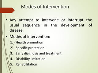 Concept of prevention and control of disease | PPTX