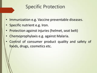 Concept of prevention and control of disease | PPTX