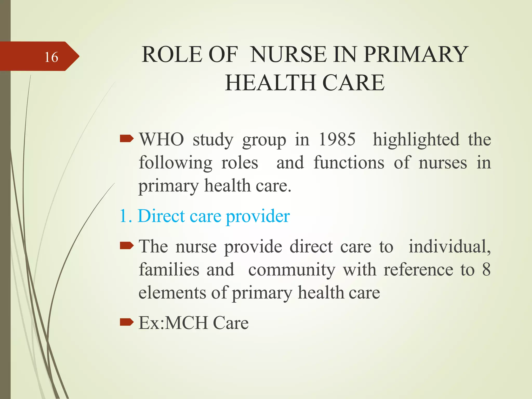 Concept of primary health care | PPTX