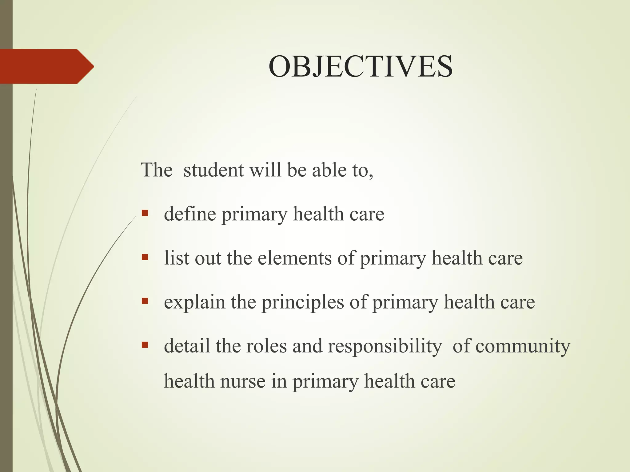 Concept of primary health care | PPTX