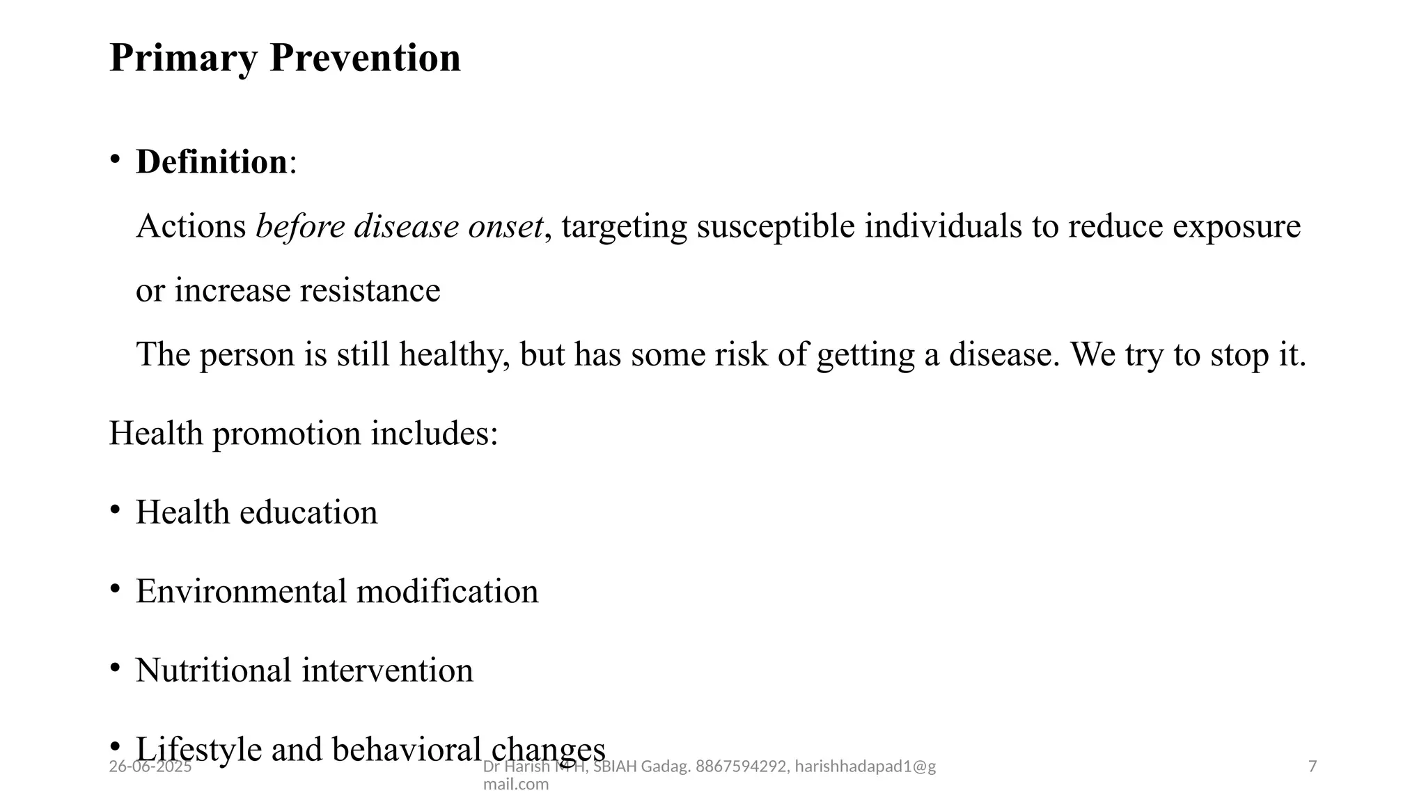 Concept of Primordial, Primary, Secondary and Tertiary Prevention with ...