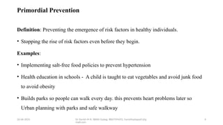 Concept of Primordial, Primary, Secondary and Tertiary Prevention with ...