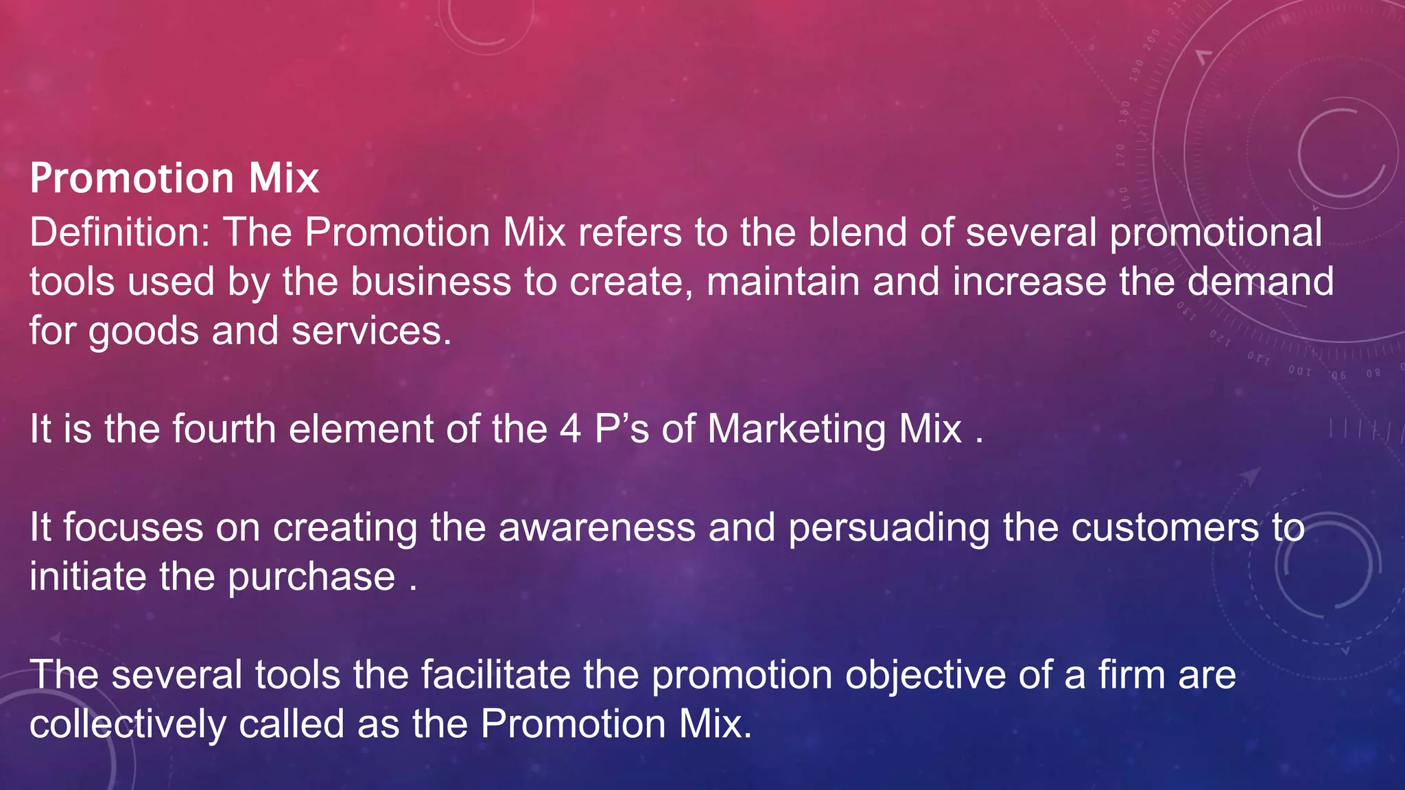 Concept of promotion mix | PPTX | Advertising Industry | Industries