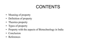 Concept of property | PPTX
