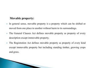 Concept of Property under the Transfer.pptx | Houses | Real Estate