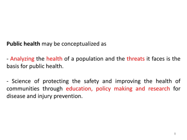 Concept of Public Health and Its Challenges | PPTX