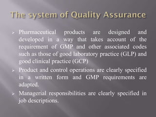 Concept of qa, qc, gmp 112070804010 | PPTX