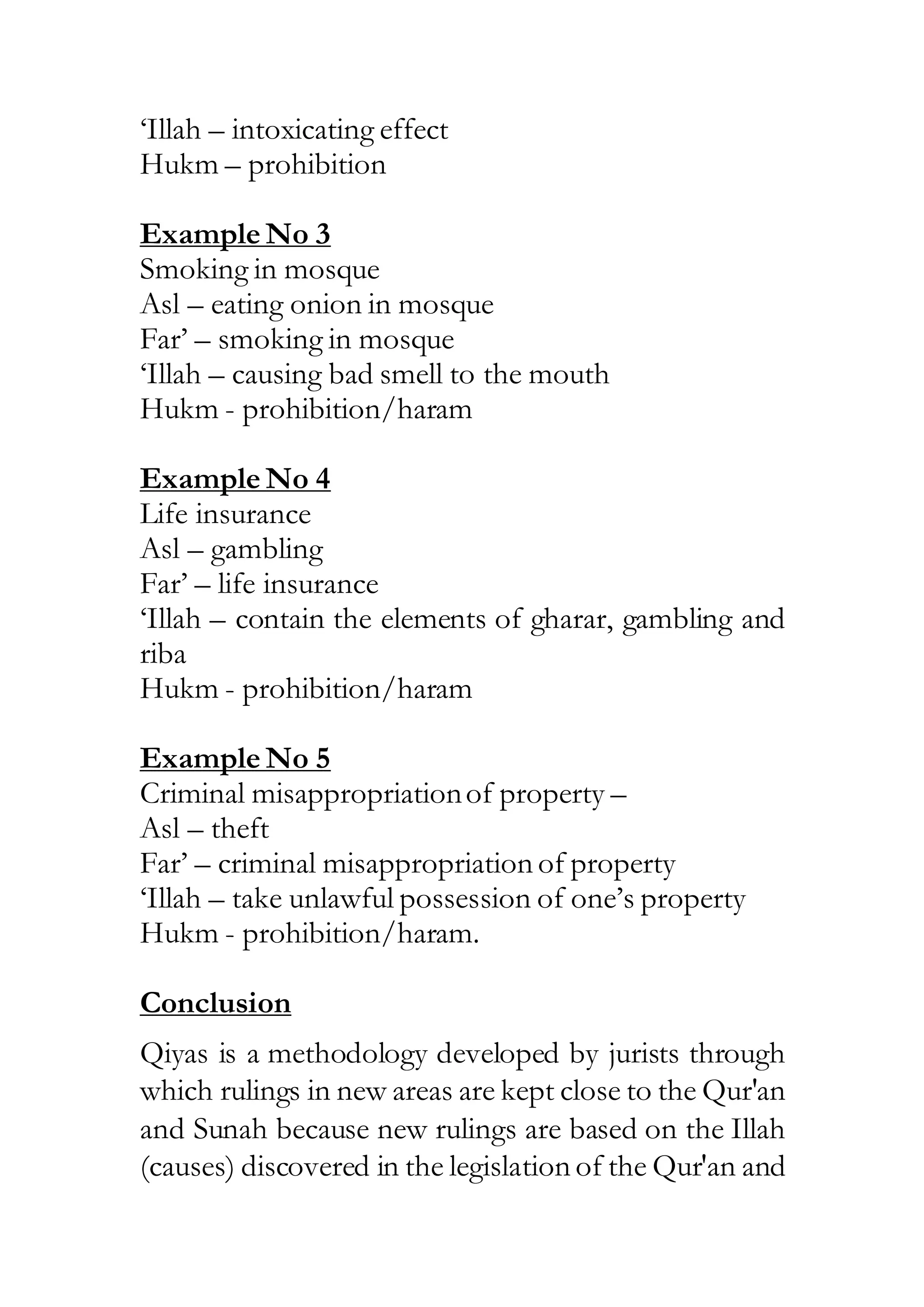 Concept of qiyas | DOCX