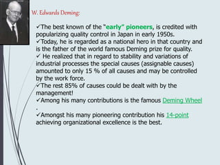 Concept of quality assurance and TQM | PPTX