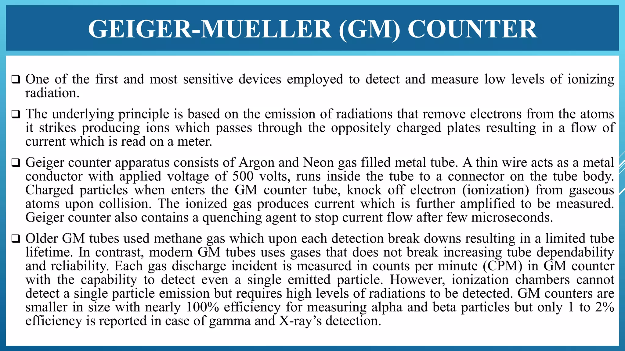 Concept of radioactivity, radioactivity counting methods with ...