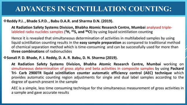 Concept of radioactivity, radioactivity counting methods with ...