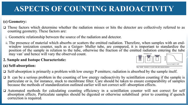 Concept of radioactivity, radioactivity counting methods with ...