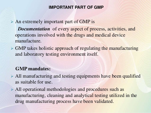 Concept of rasashala w.s.r to gmp guidelines