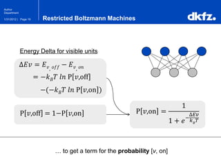 Concept of Regulation Analysis using Restricted Boltzmann Machines | PDF
