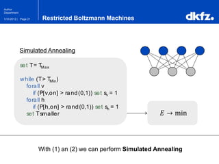 Concept of Regulation Analysis using Restricted Boltzmann Machines | PDF