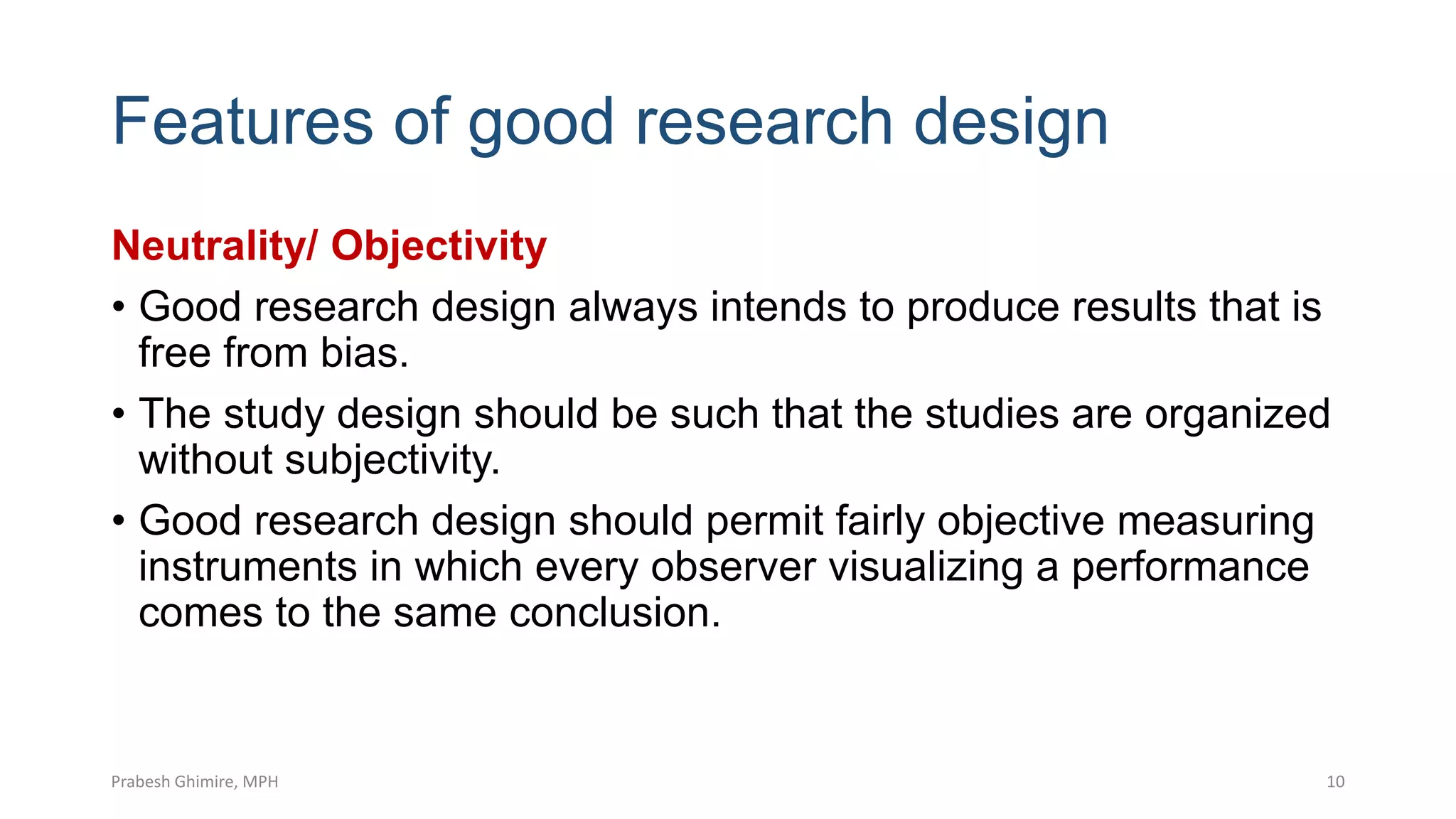 Concept of research design | PPTX