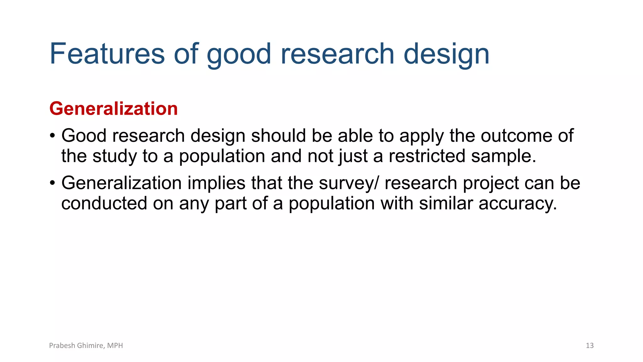 Concept of research design | PPTX