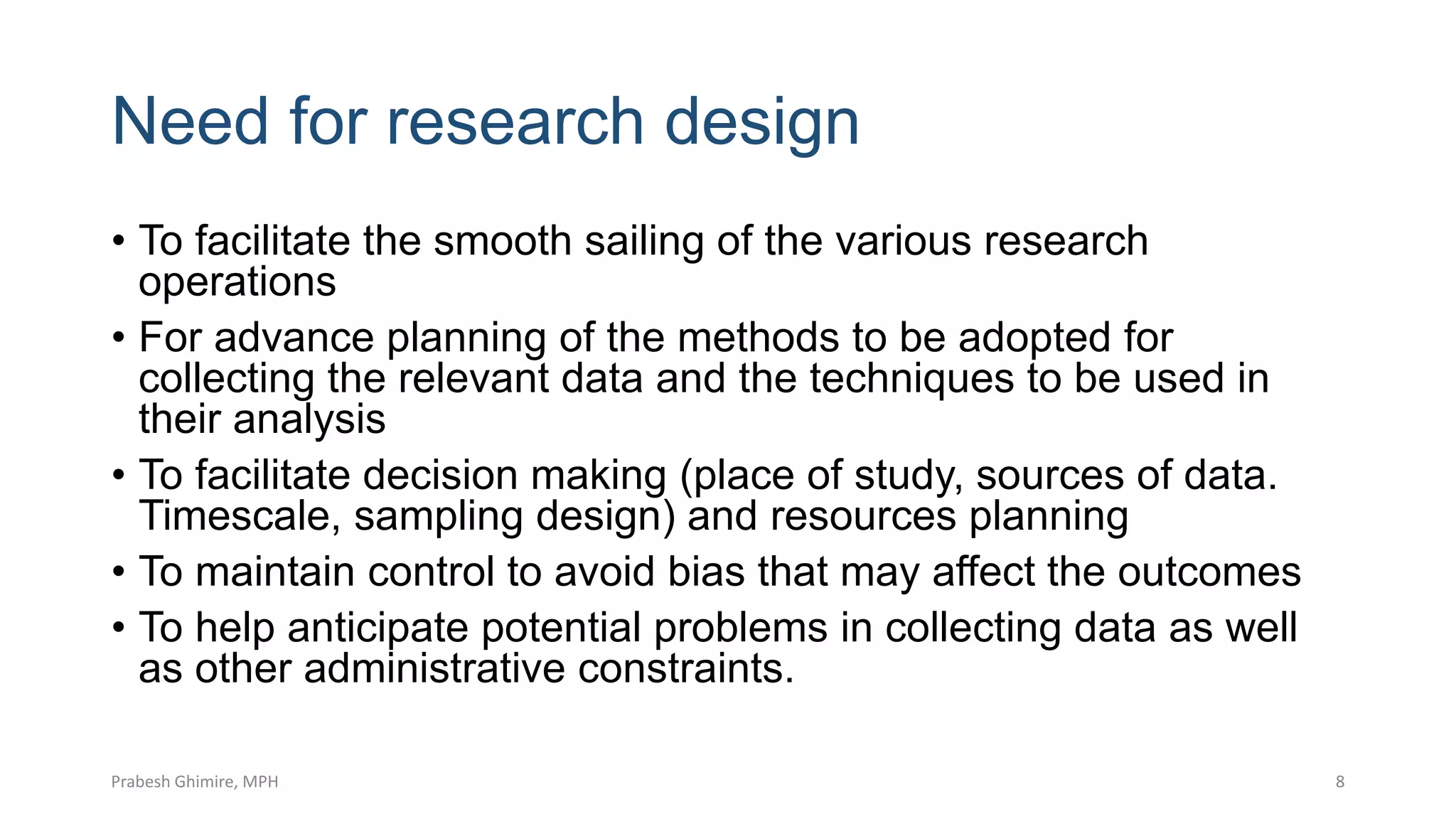 Concept of research design | PPTX