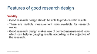 Concept of research design | PPTX