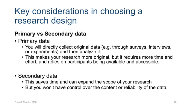 Concept of research design | PPTX