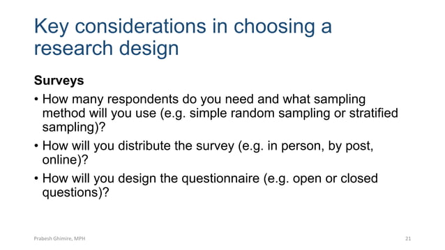 Concept of research design | PPTX