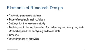 Concept of research design | PPTX