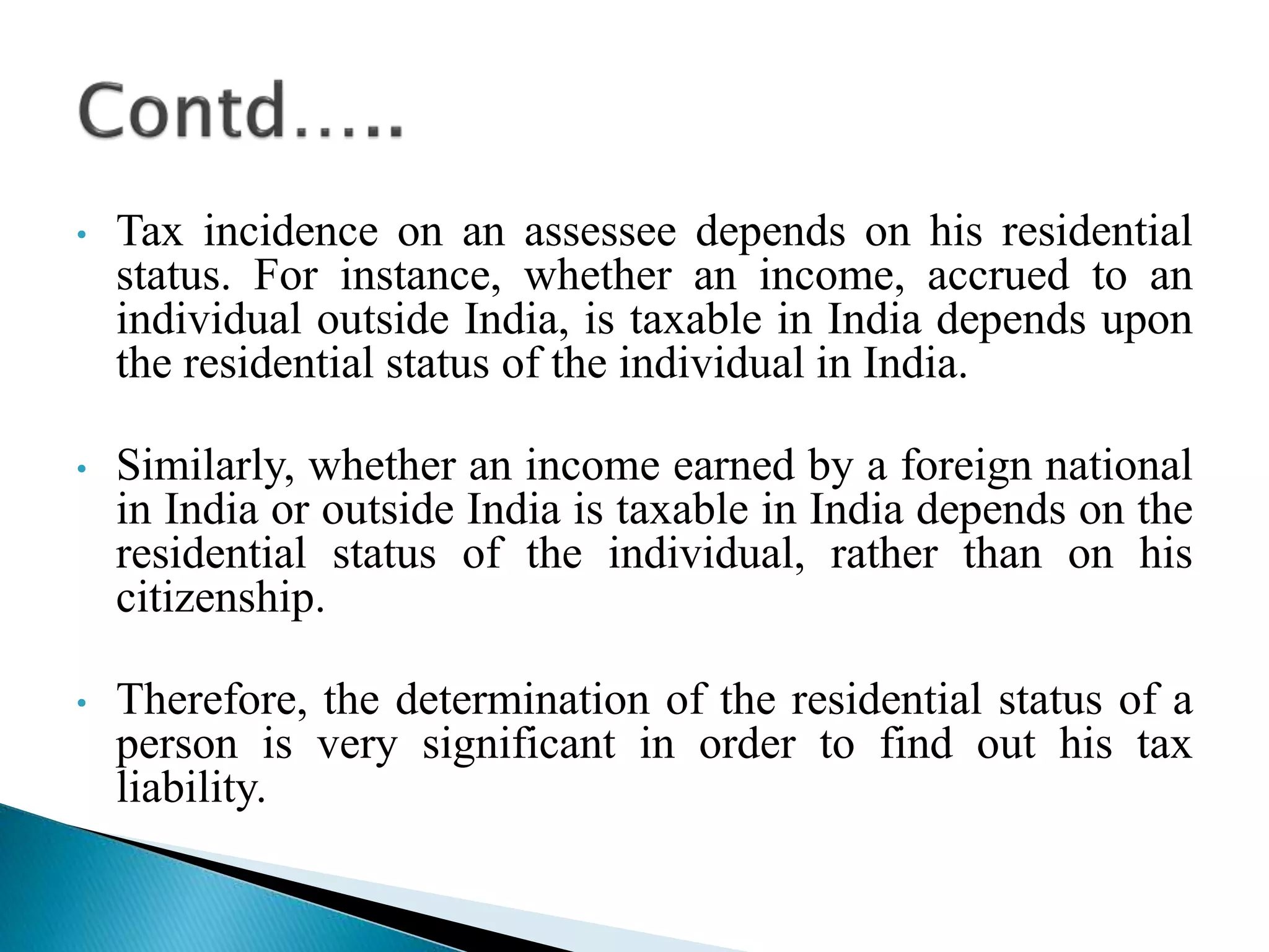 Concept of residence under income tax act (with the concept of dtaa and ...