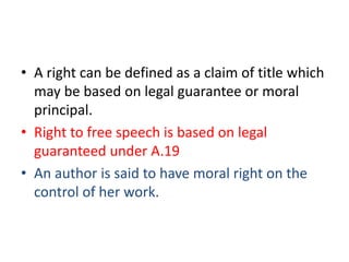 Concept of right | PPTX