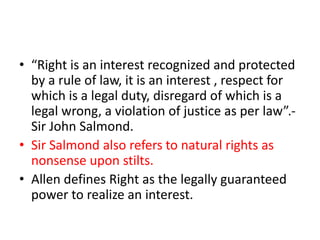 Concept of right | PPTX