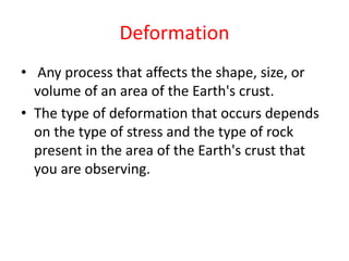 Concept of rock deformation and tectonics( Khan A.A) | PPTX