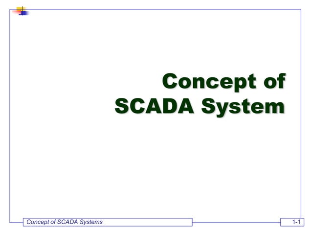 Concept of SCADA System, PLC, RTUs,Network.pptx | Computer Networking | Computing