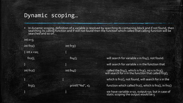 Concept Of Scoping In Programming Languages Ppt