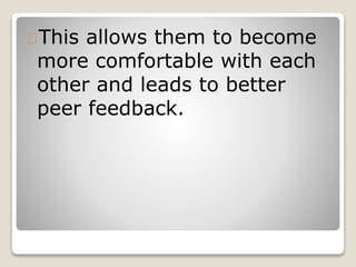 Concept of self reflection and peer evaluation | PPT