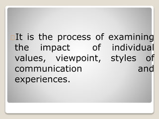 Concept of self reflection and peer evaluation | PPTX