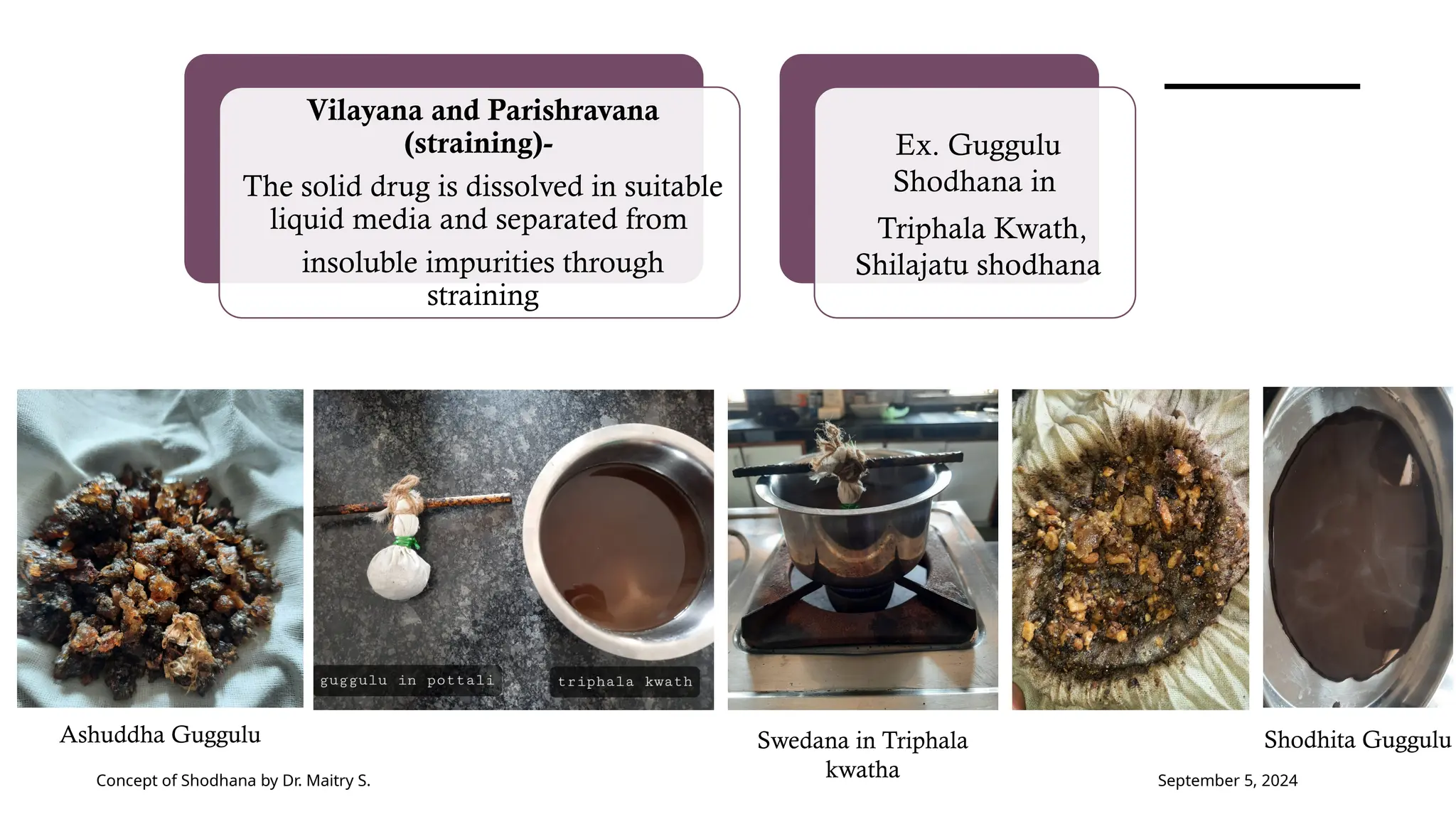 Concept of Shodhana in Rasashastra & Bhaishajya Kalpana by Dr. Maitry S..pptx