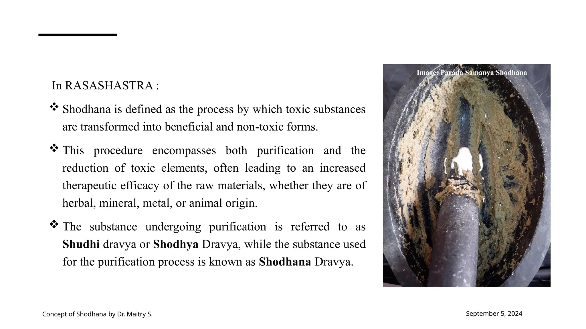 Concept of Shodhana in Rasashastra & Bhaishajya Kalpana by Dr. Maitry S ...