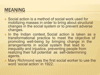 Concept of social action | PPTX