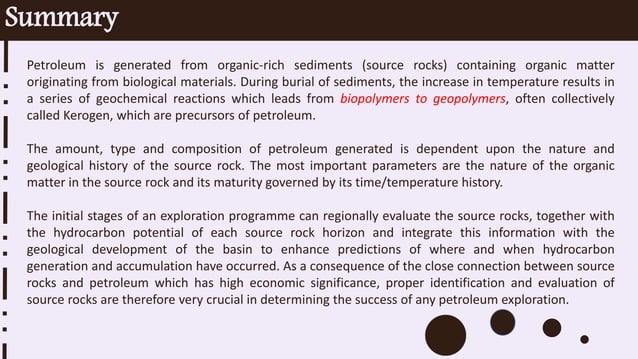 Concept of Source Rock Characterisation | PPTX | Chemistry | Science