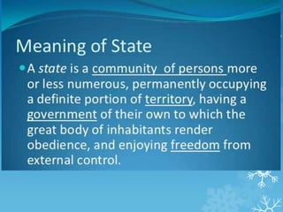 Concept of state and government | PPT