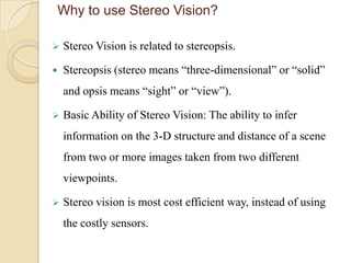 Concept of stereo vision based virtual touch | PPTX