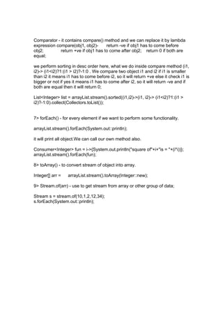 Concept of Stream API Java 1.8 | PDF