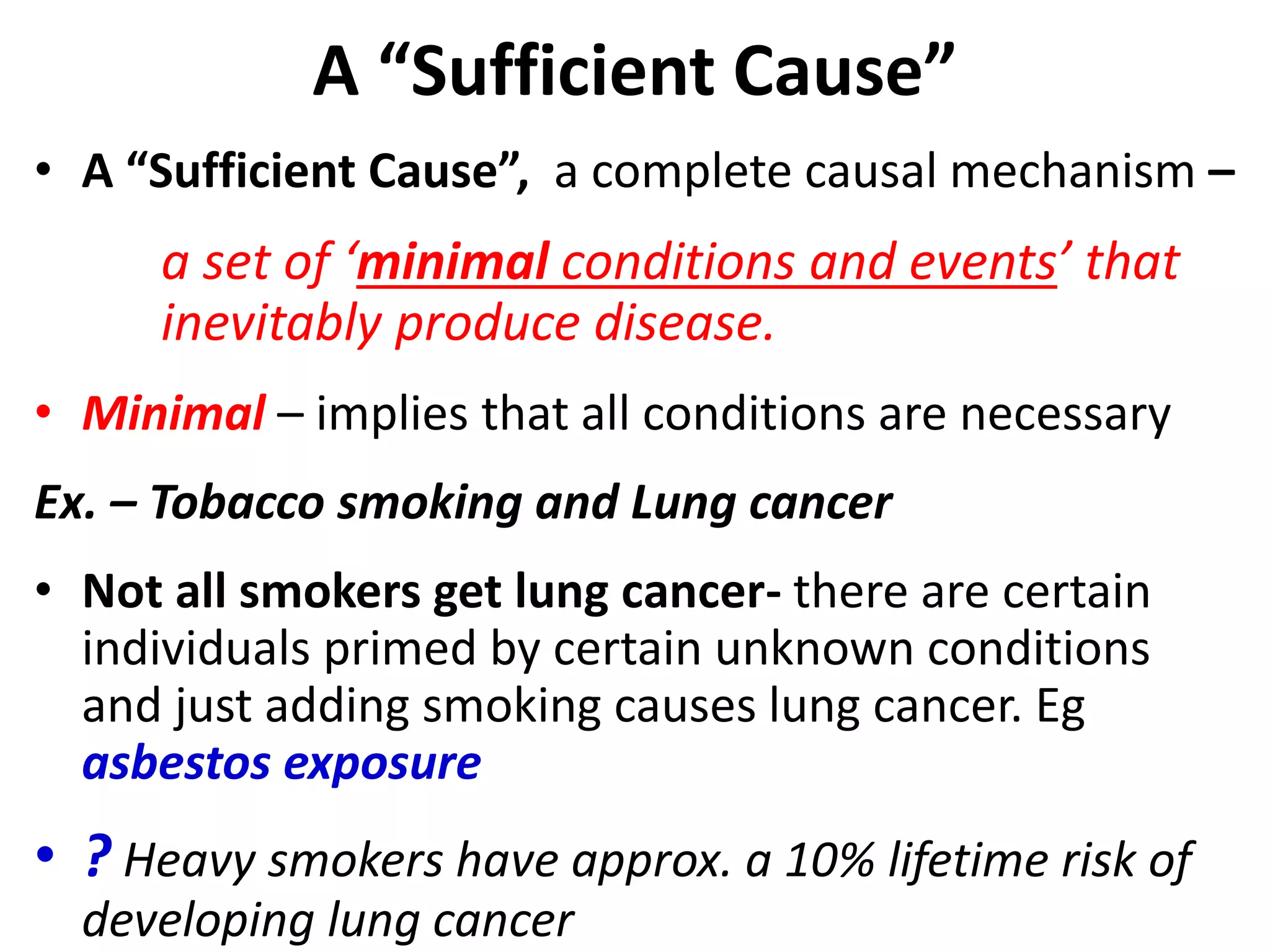 Concept of sufficient cause and component causes | PPT