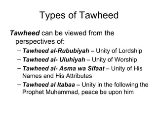 Concept Of Tawheed | PPT