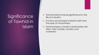 Concept of tawhid in islam | PDF